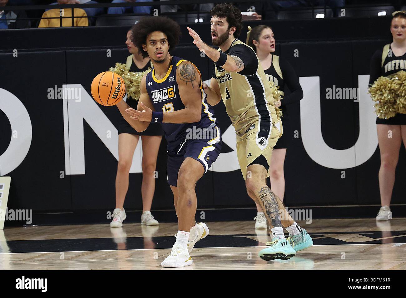 SPARTANBURG, SC - JANUARY 07: UNCG Spartans forward Justin Neely (12 ...