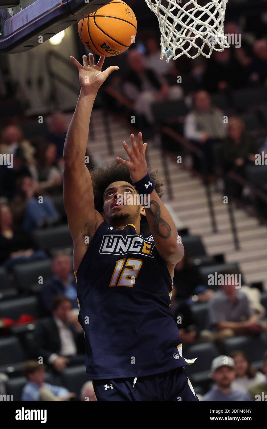 SPARTANBURG, SC - JANUARY 07: UNCG Spartans forward Justin Neely (12 ...