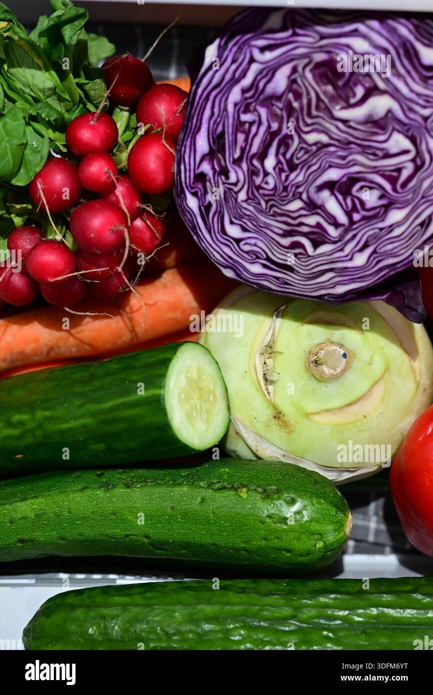 Frisches Gemüse als Symbol für gesunde Ernährung, Frische und ...