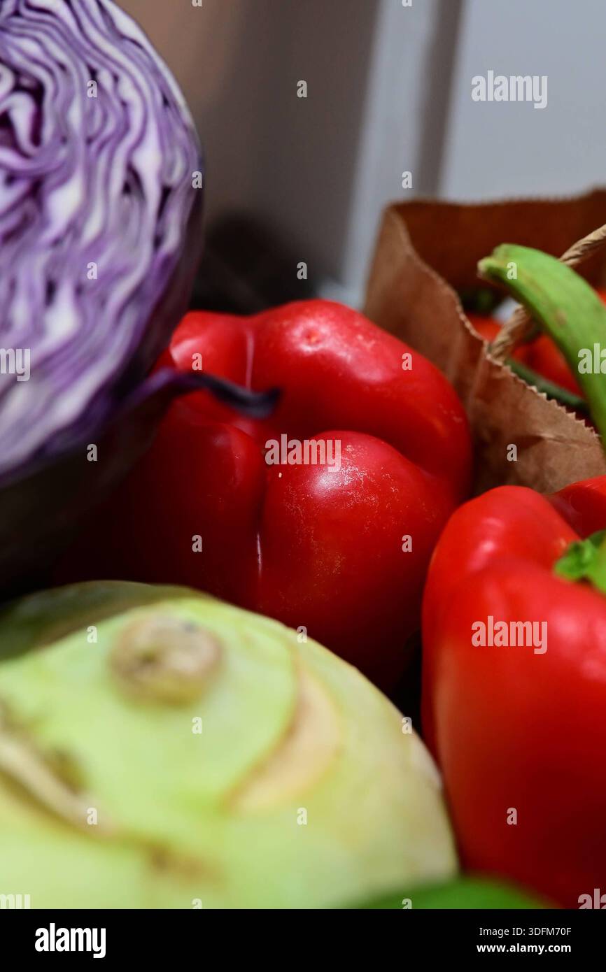 Frisches Gemüse als Symbol für gesunde Ernährung, Frische und ...