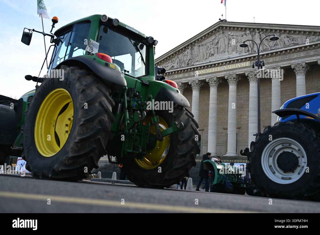 Demonstration by farmers in Paris who gathered in front of the National ...