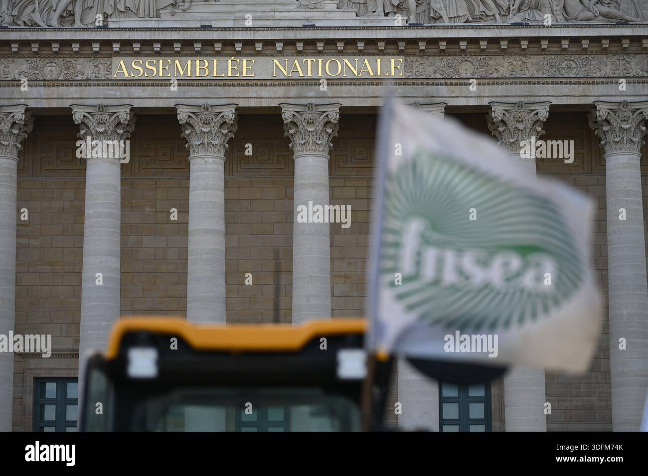 Demonstration by farmers in Paris who gathered in front of the National ...