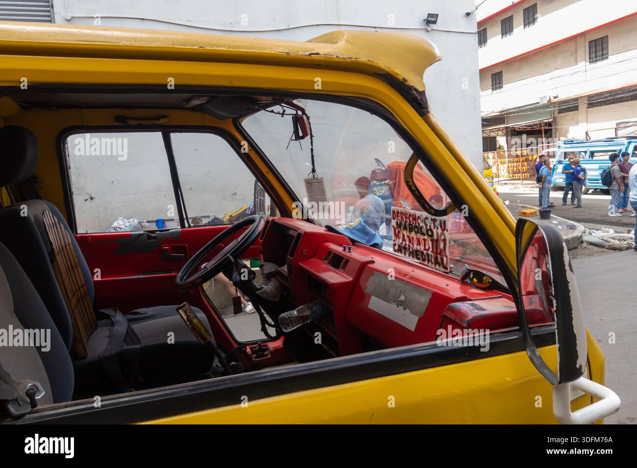 The interior of minibus in Cebu, Philippines Stock Photo - Alamy