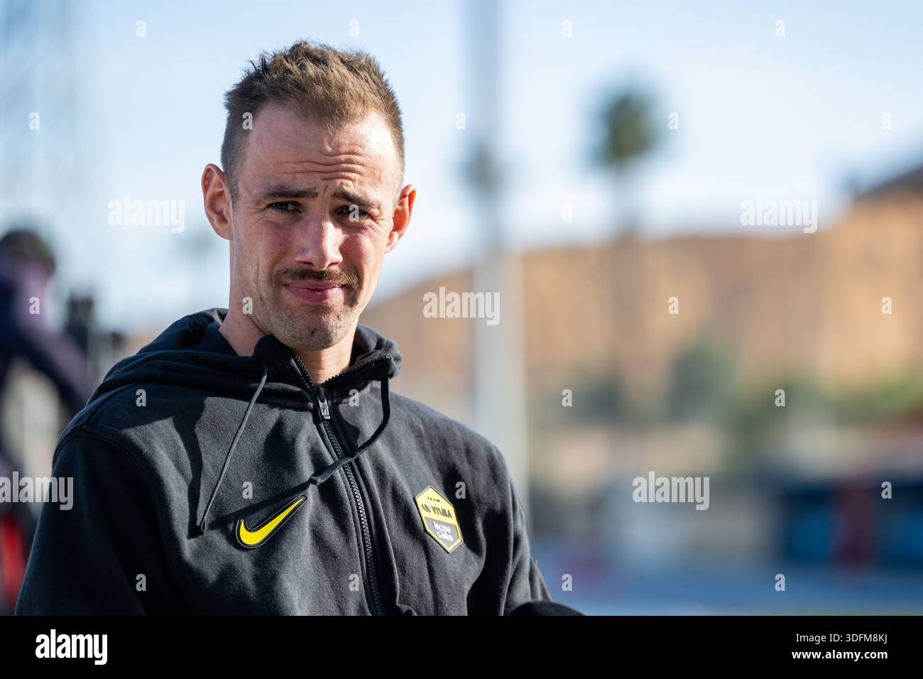 Belgian Victor Campenaerts pictured during the team presentation of the Team Visma-Lease a Bike ...