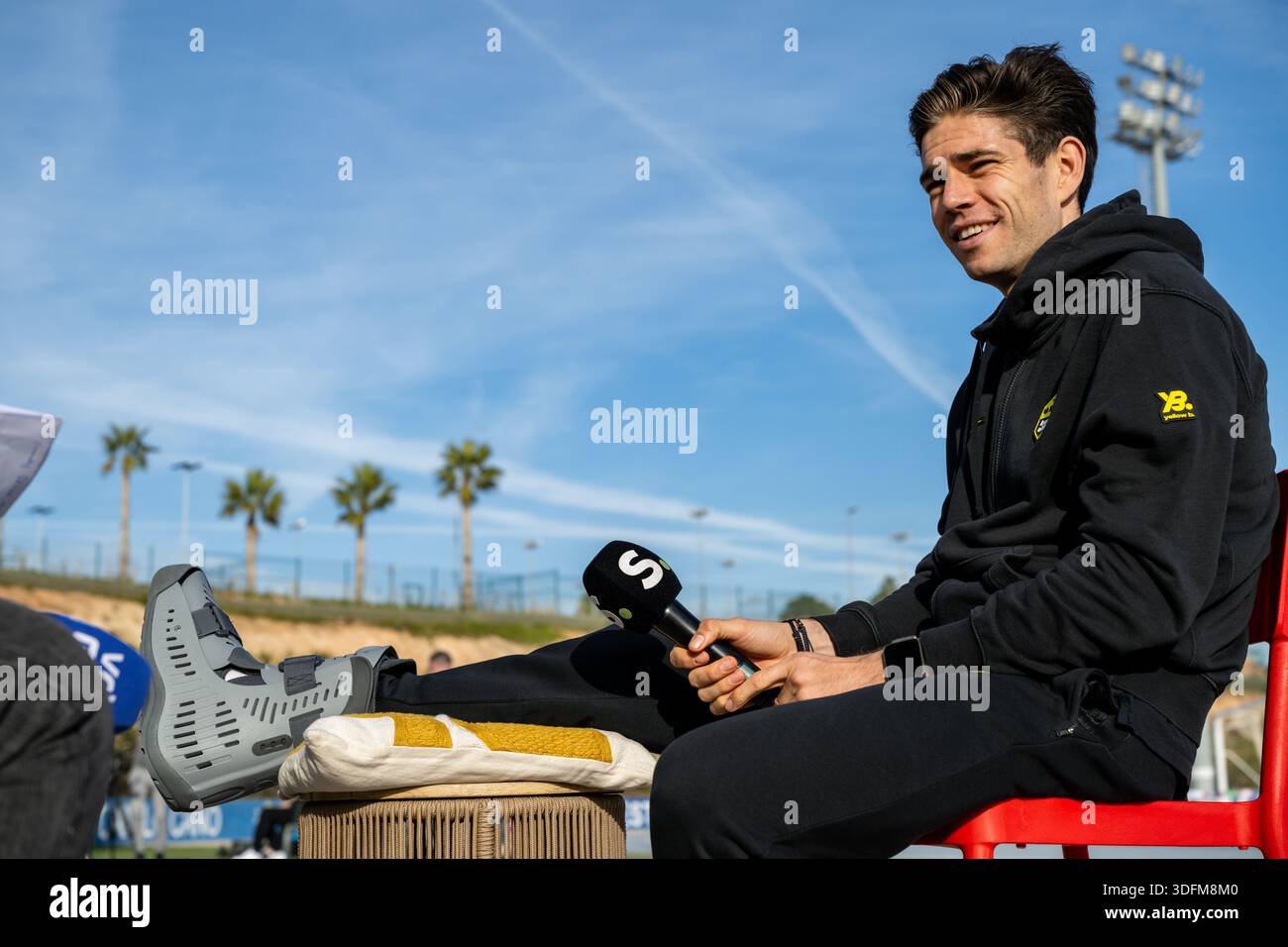 Belgian Wout van Aert pictured during the team presentation of the Team Visma-Lease a Bike ...