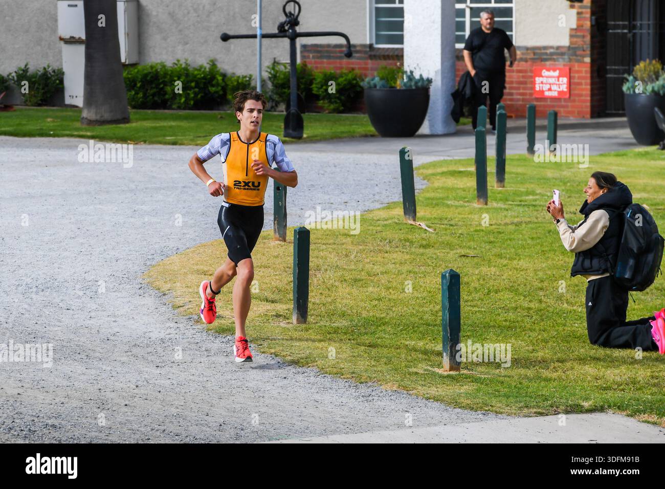 Loki Fangmeier seen in action during Race 3 of the 2XU Triathlon Series ...