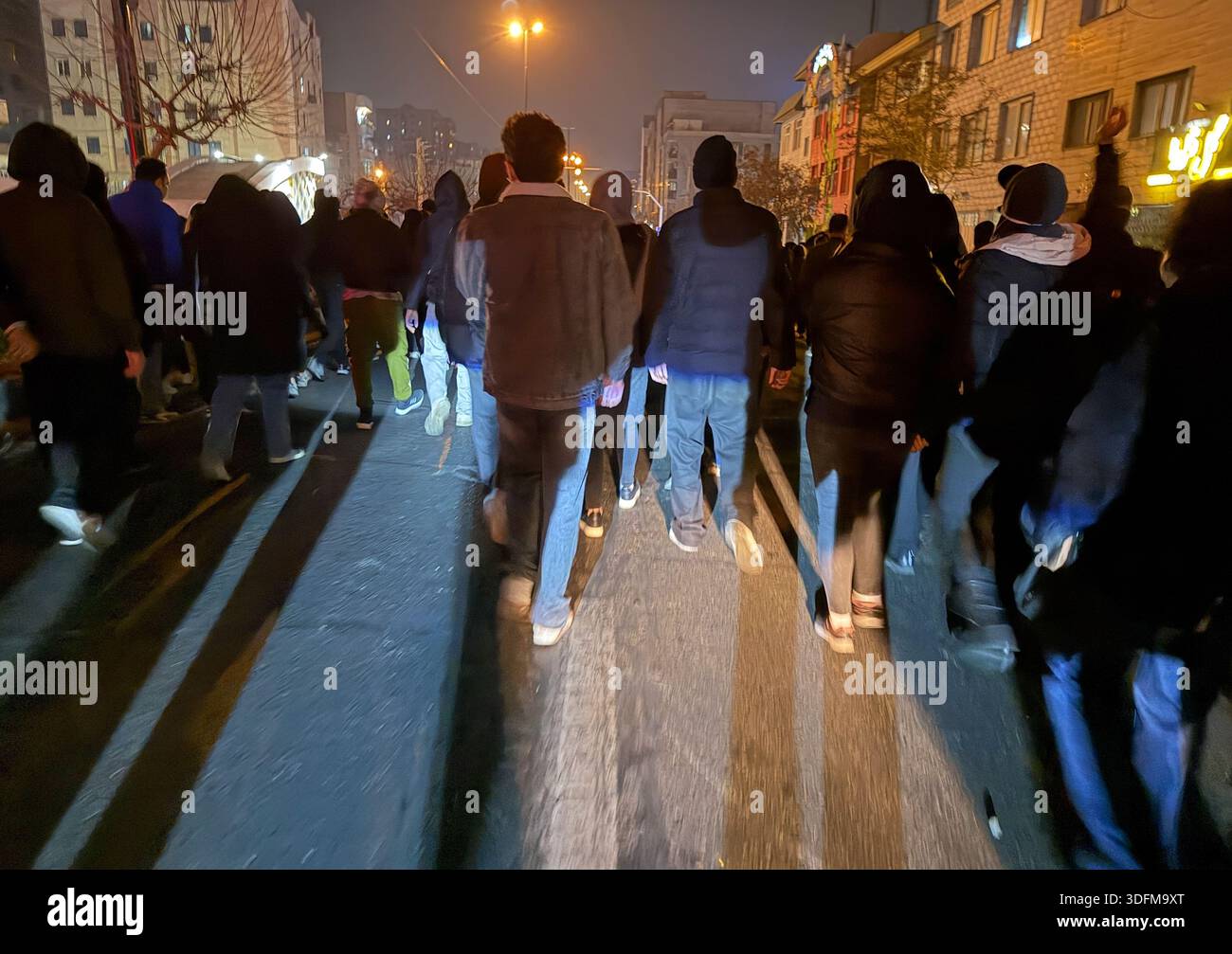 Iranians attend an anti-government protest in Tehran, Iran, Thursday ...