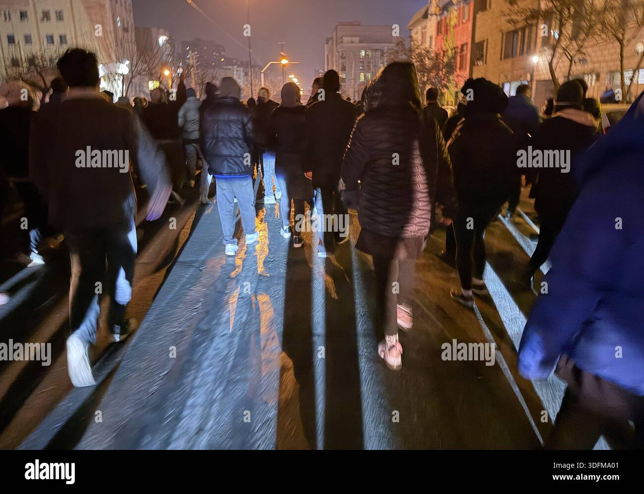 Iranians attend an anti-government protest in Tehran, Iran, Thursday ...