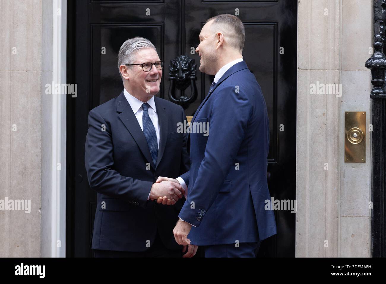 Prime Minister of the United Kingdom Sir Keir Starmer greets Poland's ...