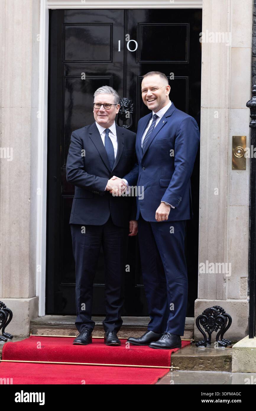 Prime Minister of the United Kingdom Sir Keir Starmer greets Poland's ...