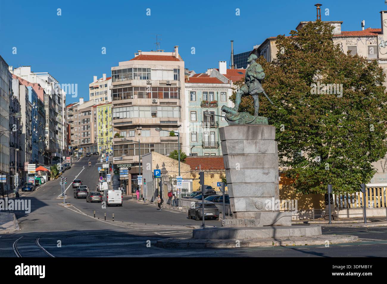 Lisbon, Portugal - October 11, 2025: The bronze statue of explorer ...