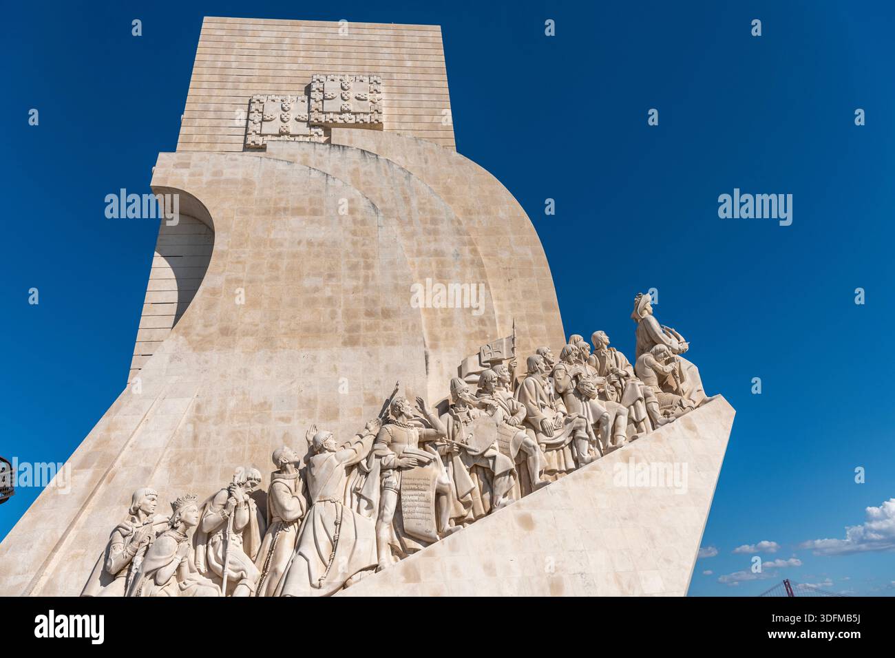 Lisbon, Portugal - October 11, 2025: Side view of the Monument to the ...