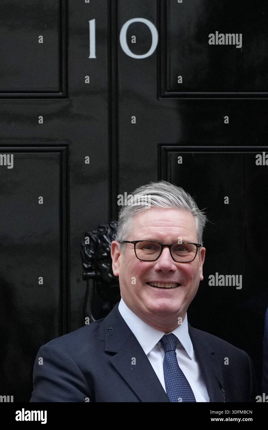 Britain's Prime Minister Keir Starmer at 10 Downing Street in London ...