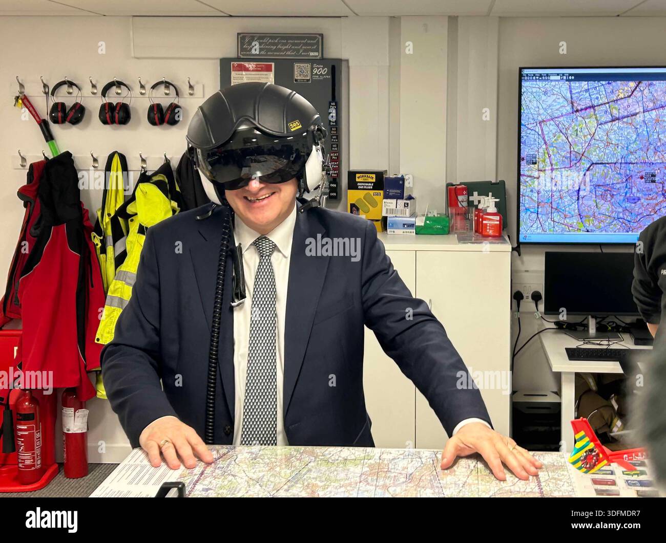 Liberal Democrat leader Sir Ed Davey during his visit to London Air ...