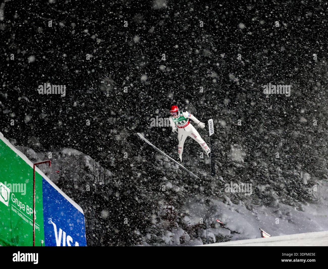 Manuel Fettner of Austria competes during the FIS Ski Jumping World Cup ...