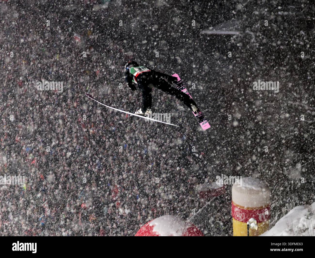 Marius Lindvik of Norway competes during the FIS Ski Jumping World Cup ...