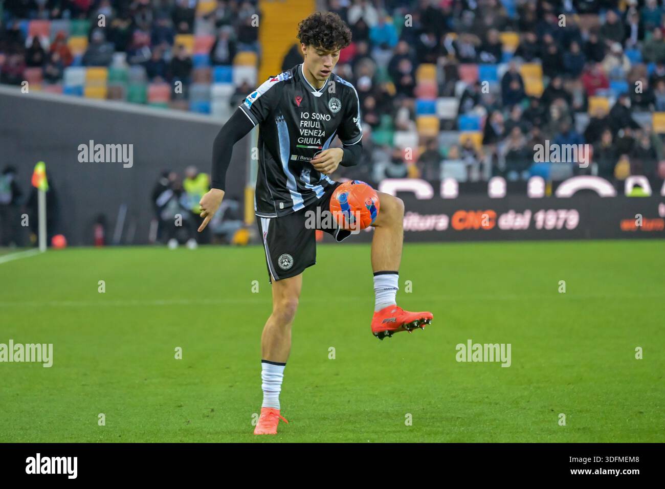 Udinese's Matteo Palma portrait in action during Udinese Calcio vs Pisa ...