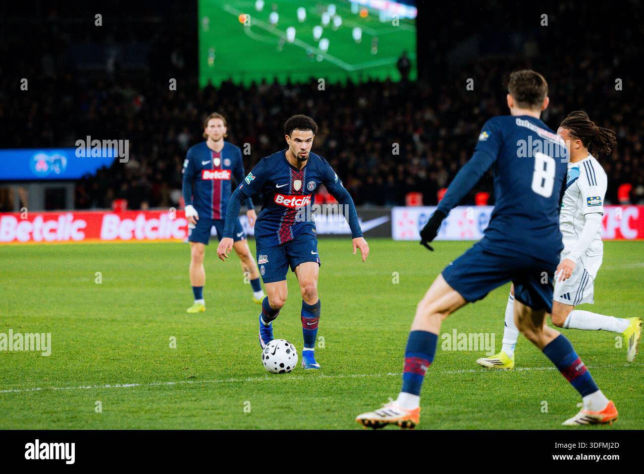 Warren Zaire-Emery of Paris Saint-Germain during the French Cup - Round ...