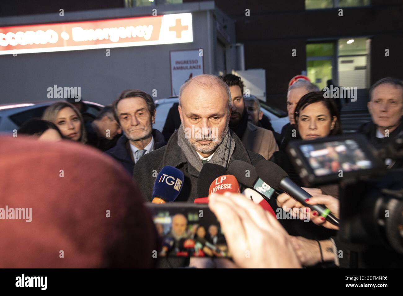 Milan, Italy. 13th Jan, 2026. Milan, Niguarda Hospital, Minister of ...