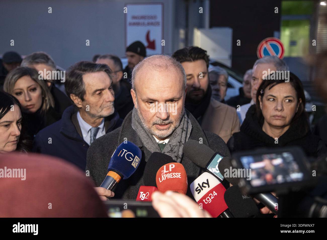 Milan, Niguarda Hospital, Minister of Health Orazio Schillaci, moved ...