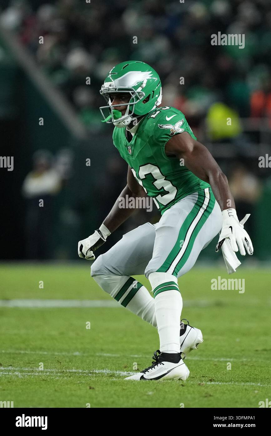 Philadelphia Eagles' Jakorian Bennett plays during an NFL football game ...