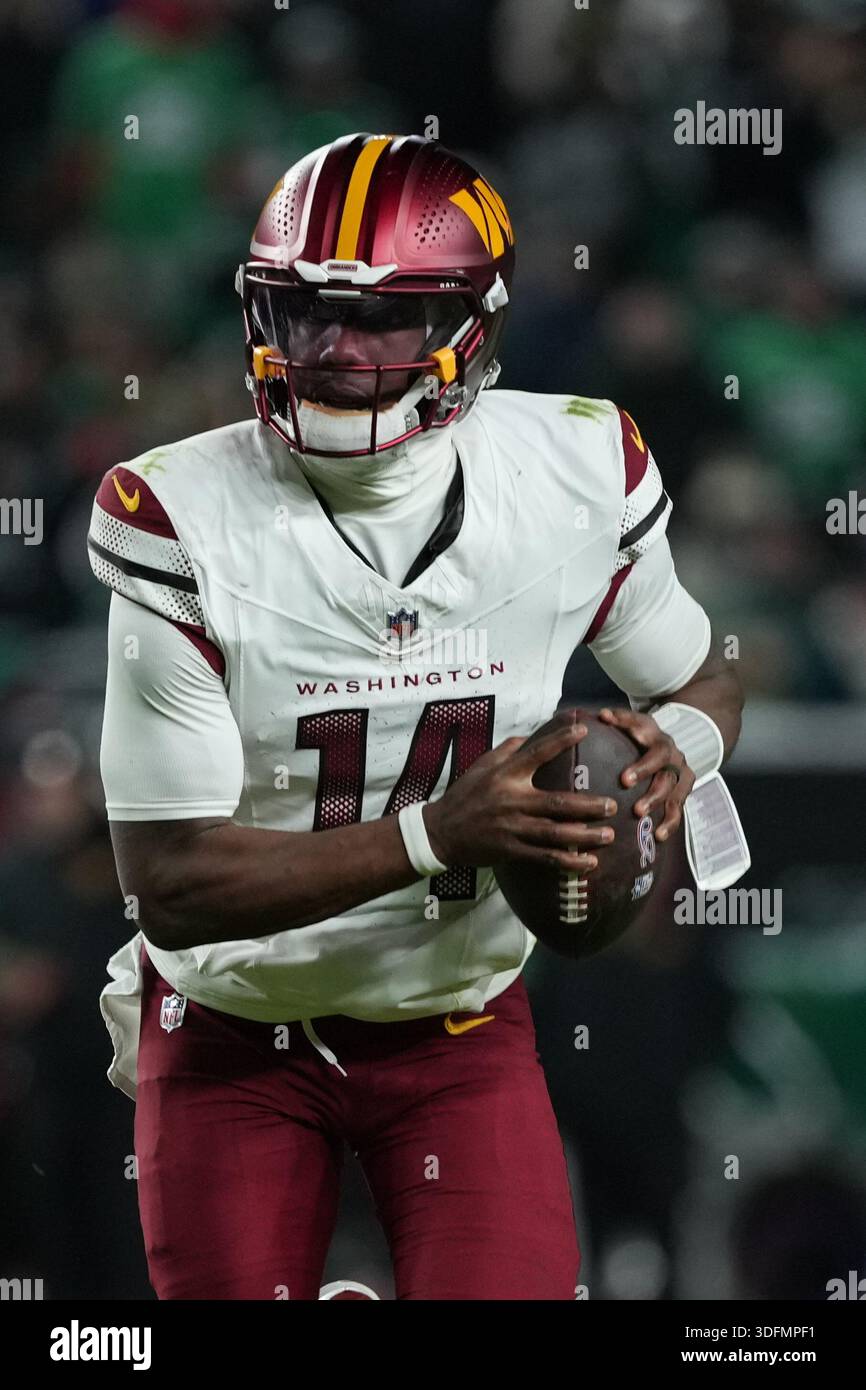 Washington Commanders' Josh Johnson plays during an NFL football game ...