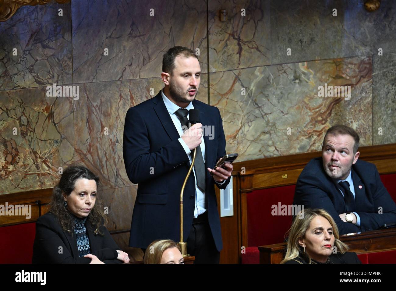 Lionel Tivoli, deputy, during a session of questions to the government ...