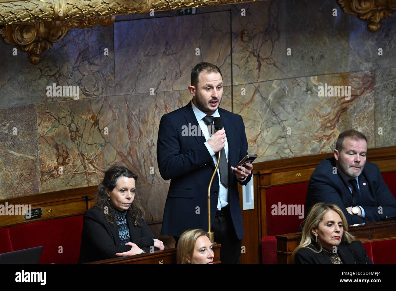 Lionel Tivoli, deputy, during a session of questions to the government ...