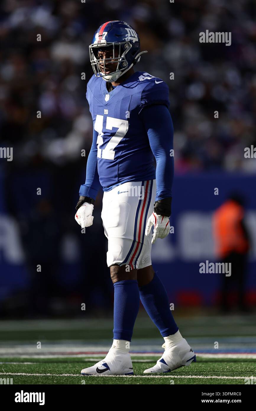 New York Giants linebacker Neville Hewitt (47) during an NFL football ...
