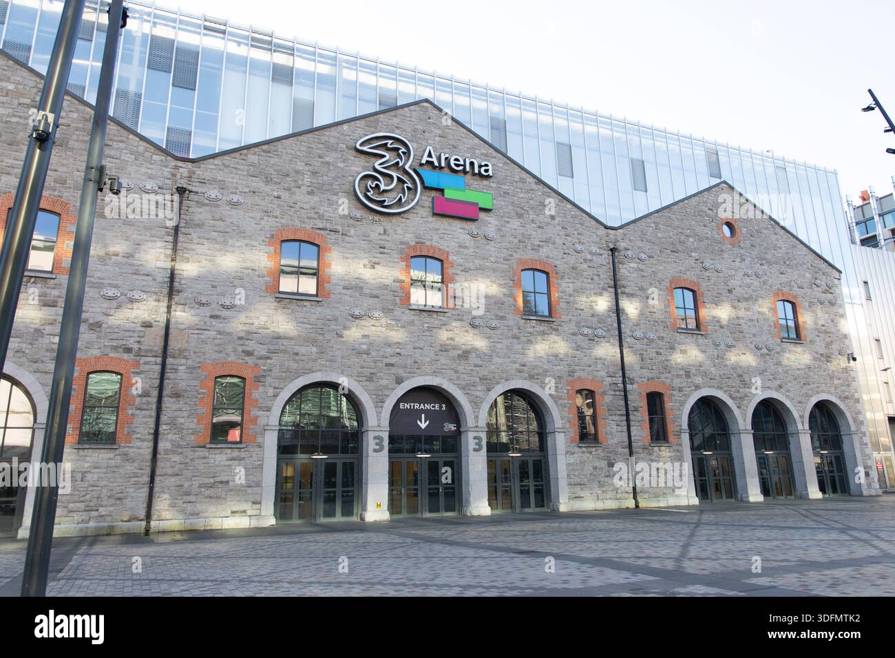 Dublin, Ireland – 13th January 2026 – Wide exterior view of the 3Arena ...