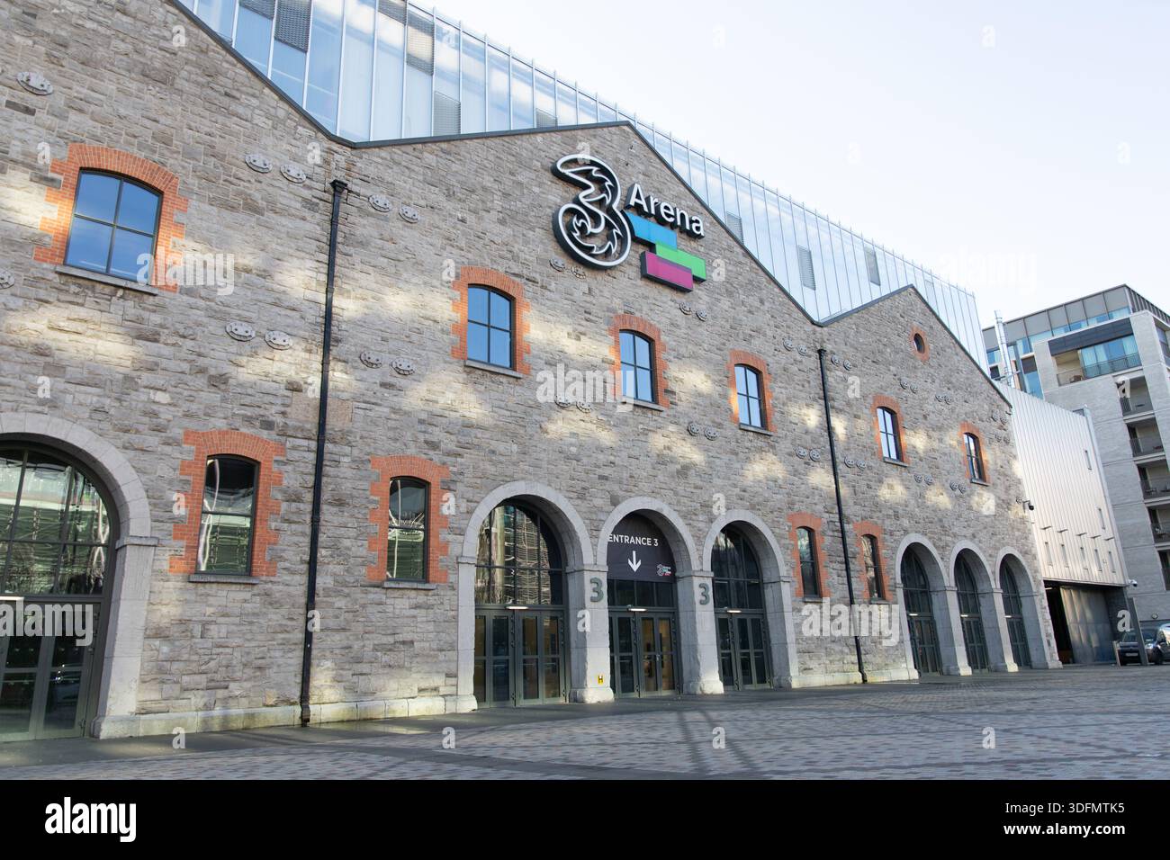 Dublin, Ireland – 13th January 2026 – Wide exterior view of the 3Arena ...