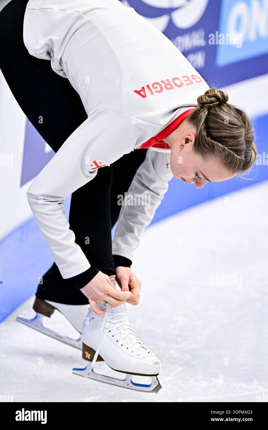 Anastasiia GUBANOVA (GEO), during Women Practice, at the ISU Figure ...