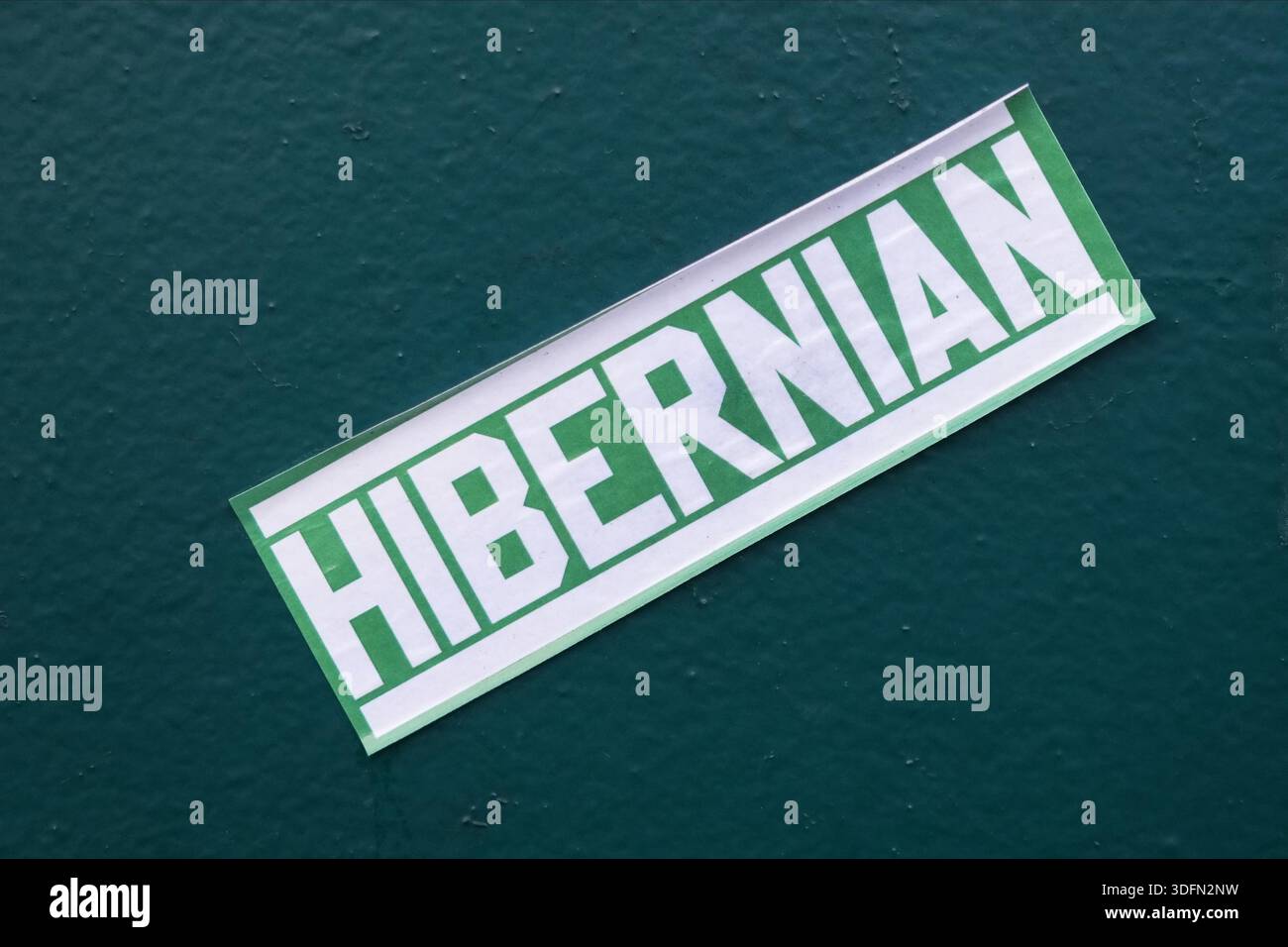 Hibernian FC sticker during the Scottish Premier League match, date 22 ...
