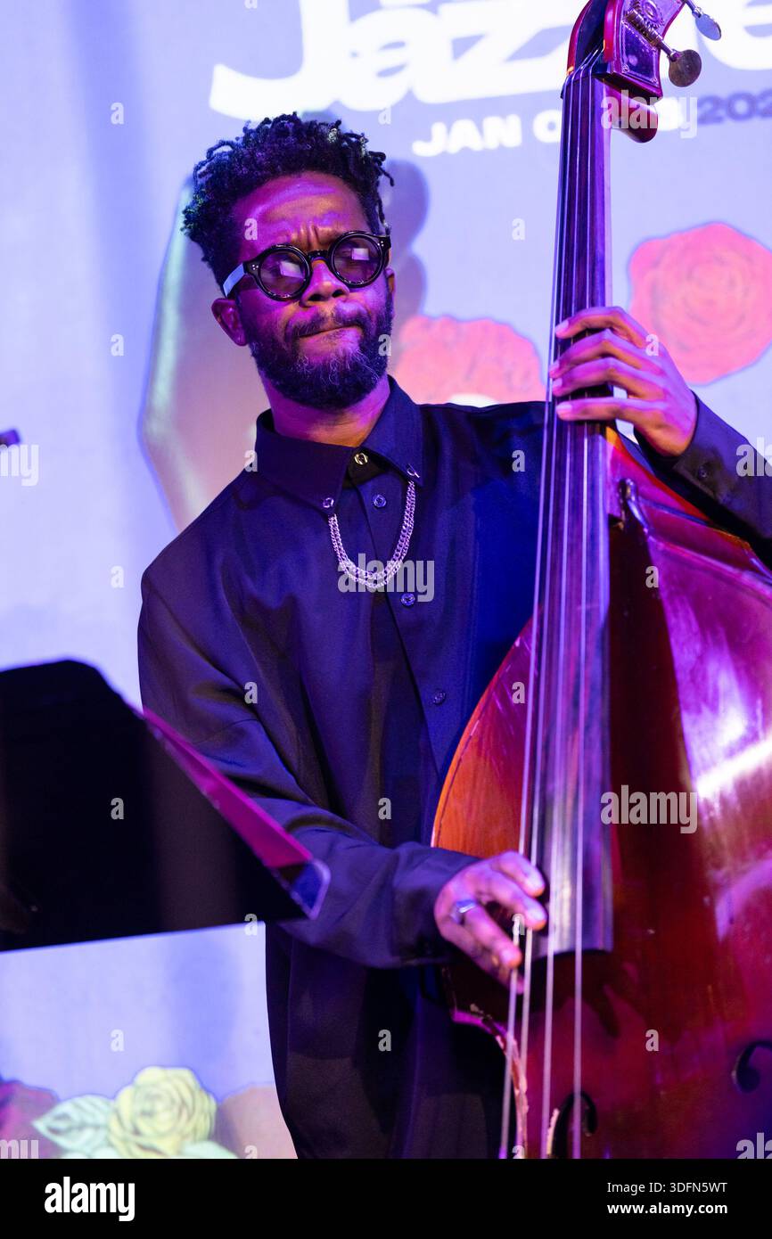 Ben Williams performs with band of musicians 'Freedom Riders' during ...