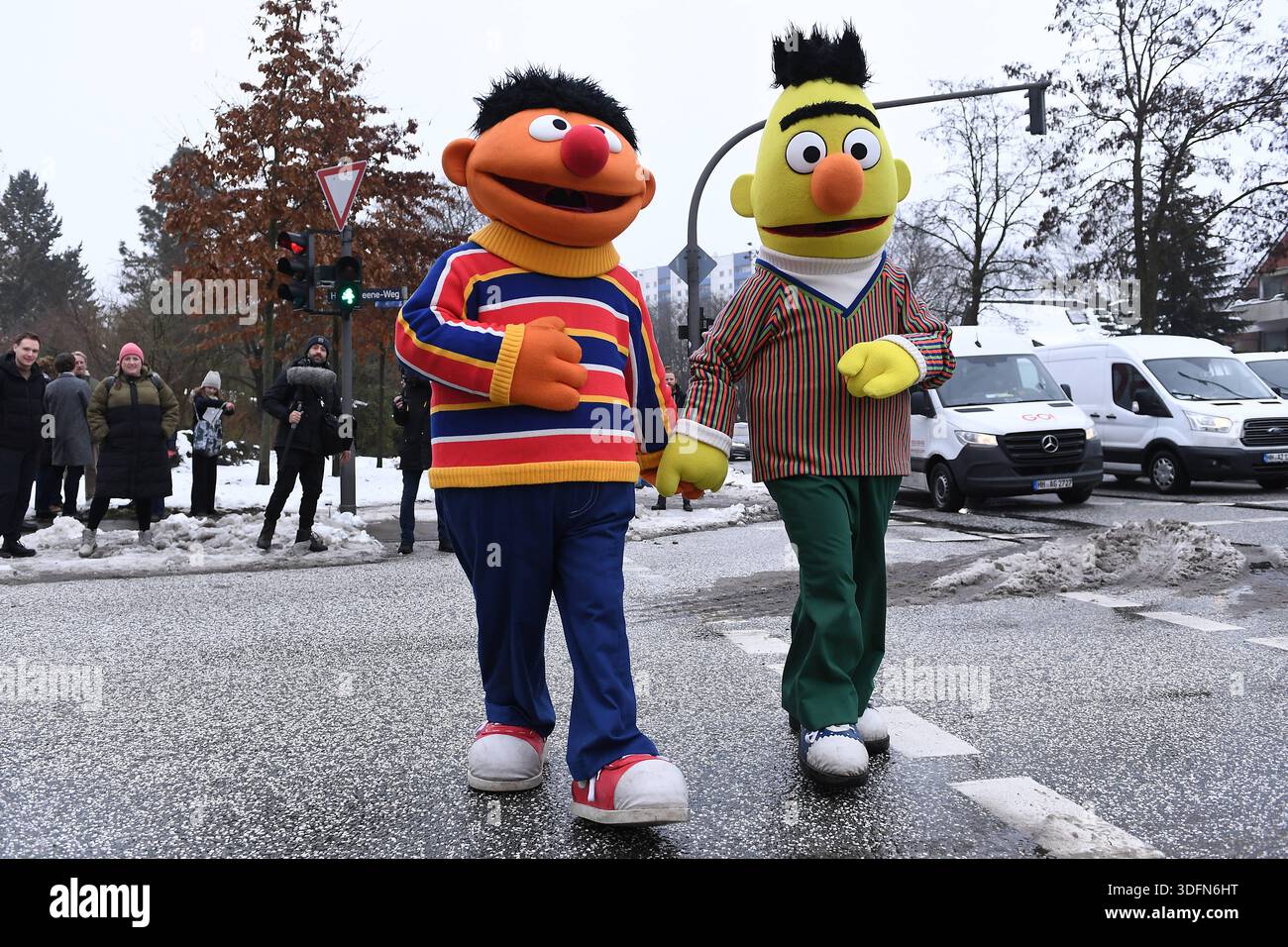 Ampeln für die Sesamstraße am 13.01.2026 in Hamburg Ernie und Bert ...