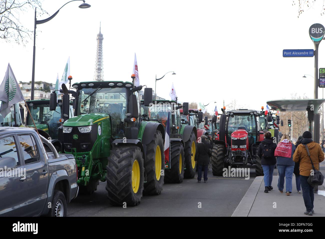 Paris, France, Tuersday on 13 January 2026, Farmers' demonstration in ...