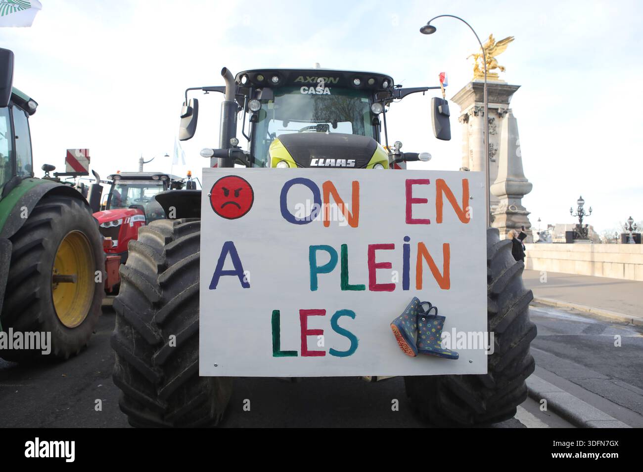 Paris, France, Tuersday on 13 January 2026, Farmers' demonstration in ...