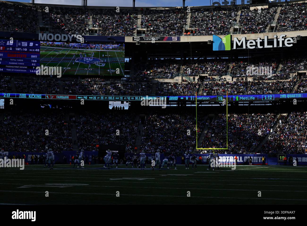 The Dallas Cowboys take on the New York Giants during an NFL football ...