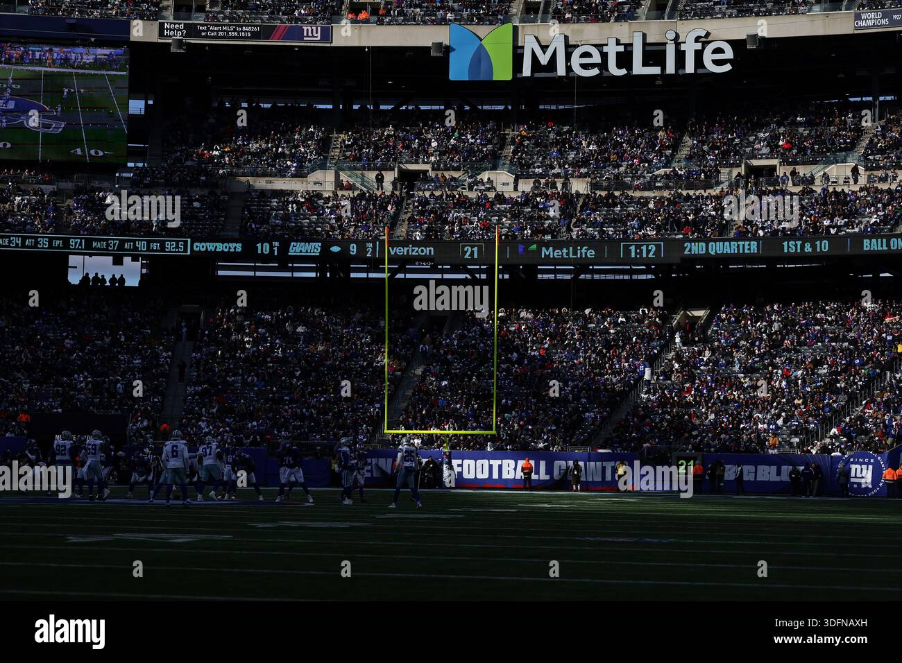 The Dallas Cowboys take on the New York Giants during an NFL football ...