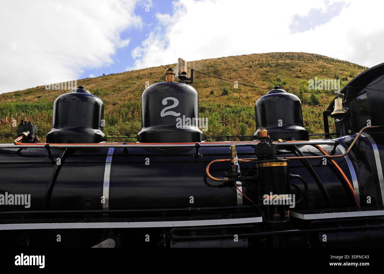 Part of the steam locomotive on Brecon Mountain Railway Stock Photo - Alamy