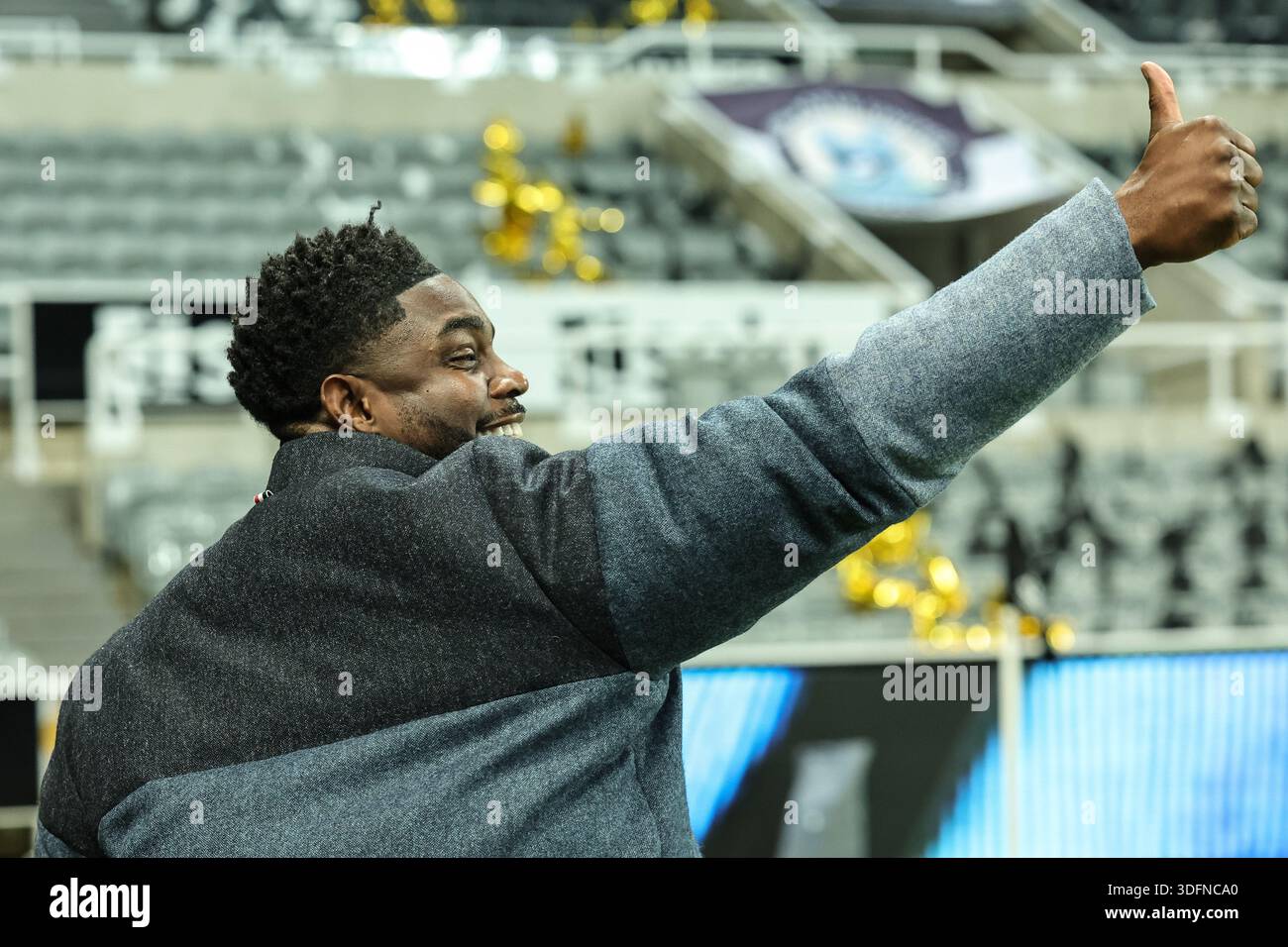 Micah Richards is in attendance during the Carabao Cup Semi-finals ...