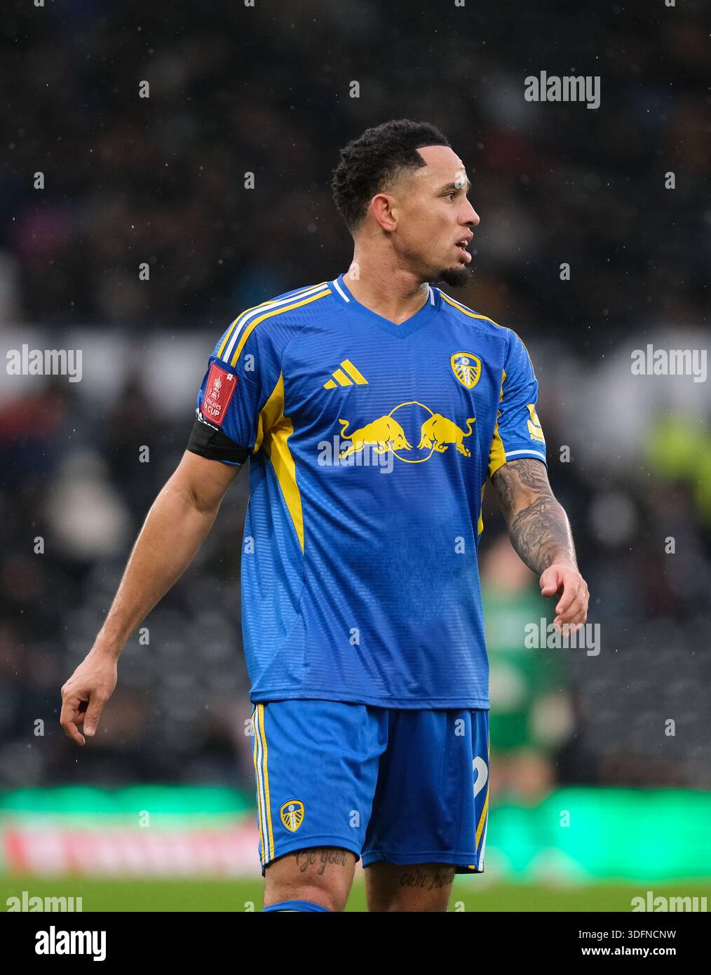 Noah Okafor of Leeds United seen during the Emirates FA Cup third round ...