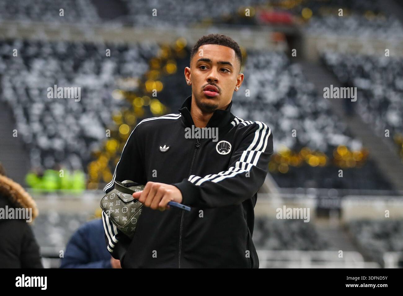 Jacob Ramsey Of Newcastle United Arrives during the Newcastle United v ...