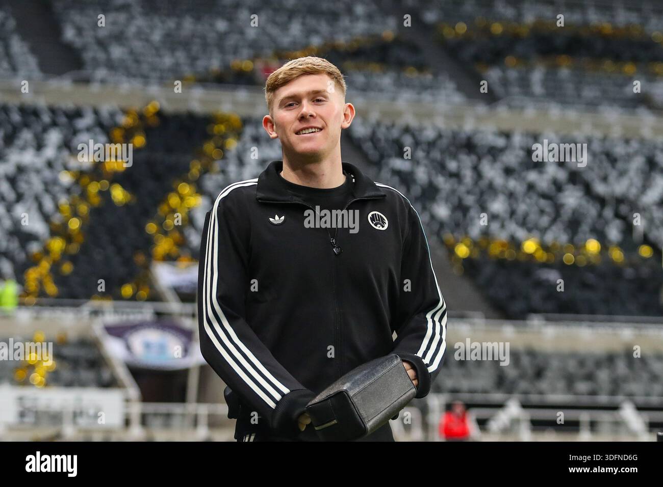 Lewis Hall Of Newcastle United Arrives during the Newcastle United v ...