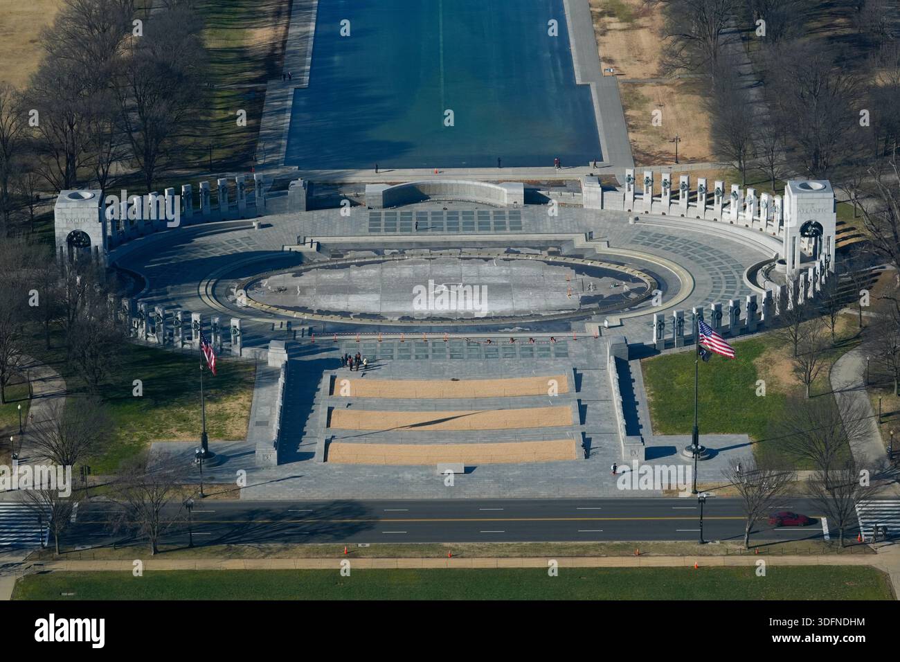 The World War II Memorial in Washington, as seen from Washington ...