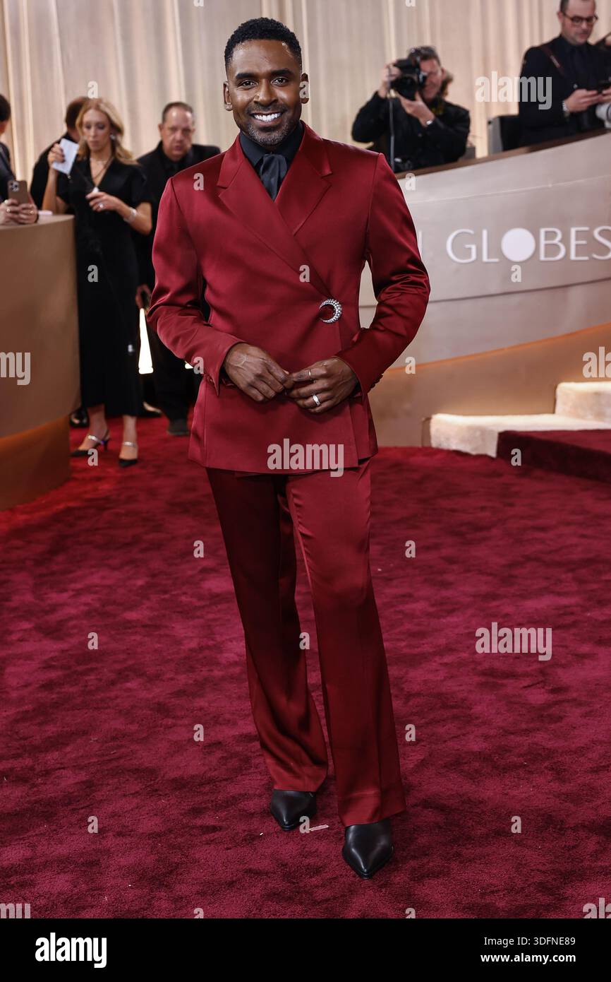 Justin Sylvester walking on the red carpet at The 83rd Annual Golden ...