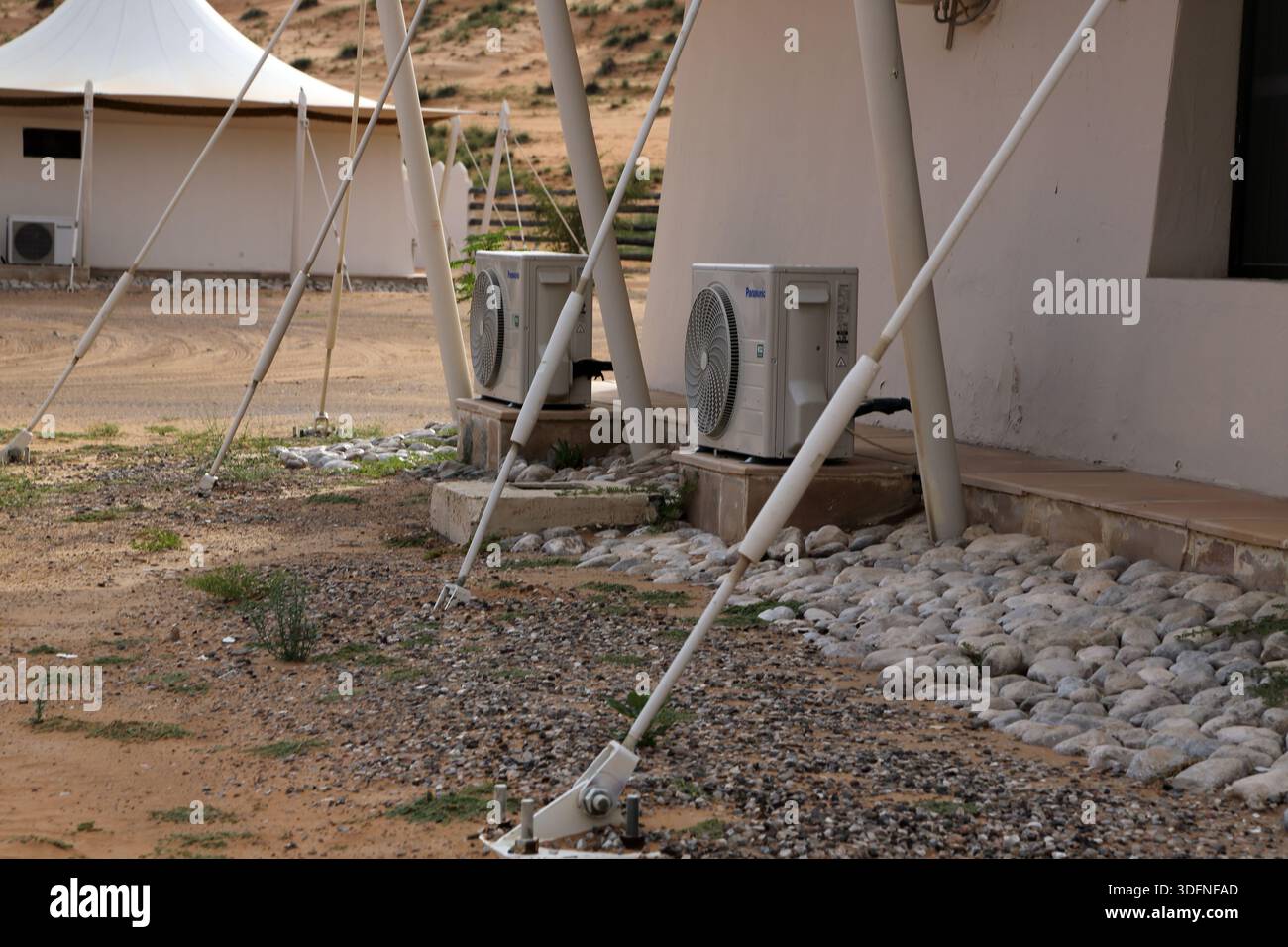 Desert Night Camp Wahiba Sands Oman Air Conditioners Stock Photo - Alamy