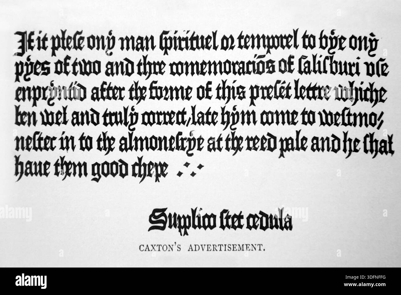 First printing press brought to england hi-res stock photography and ...