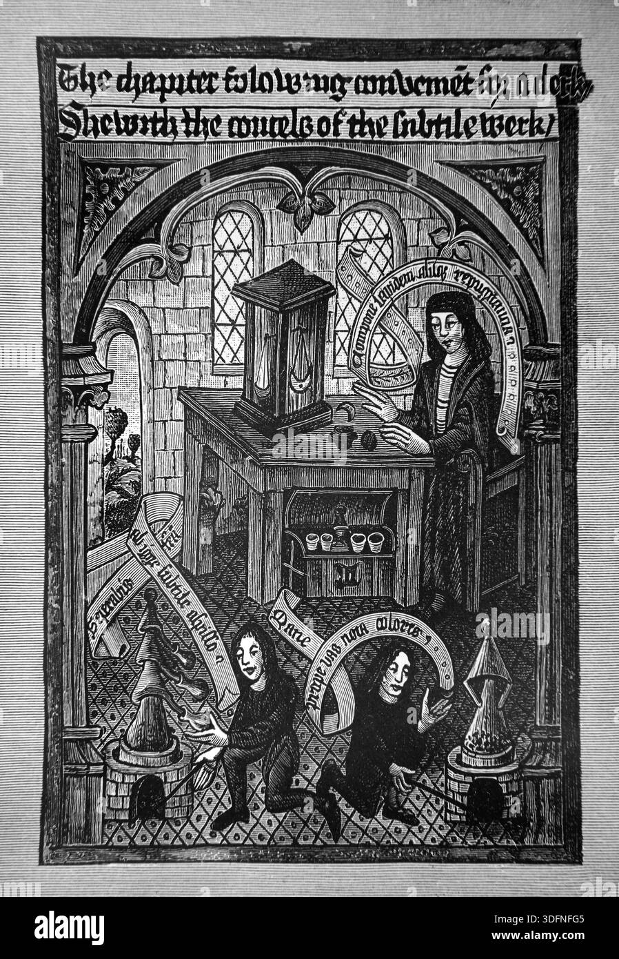 Illustration of Medieval Alchemists in the 15th Century England From ...