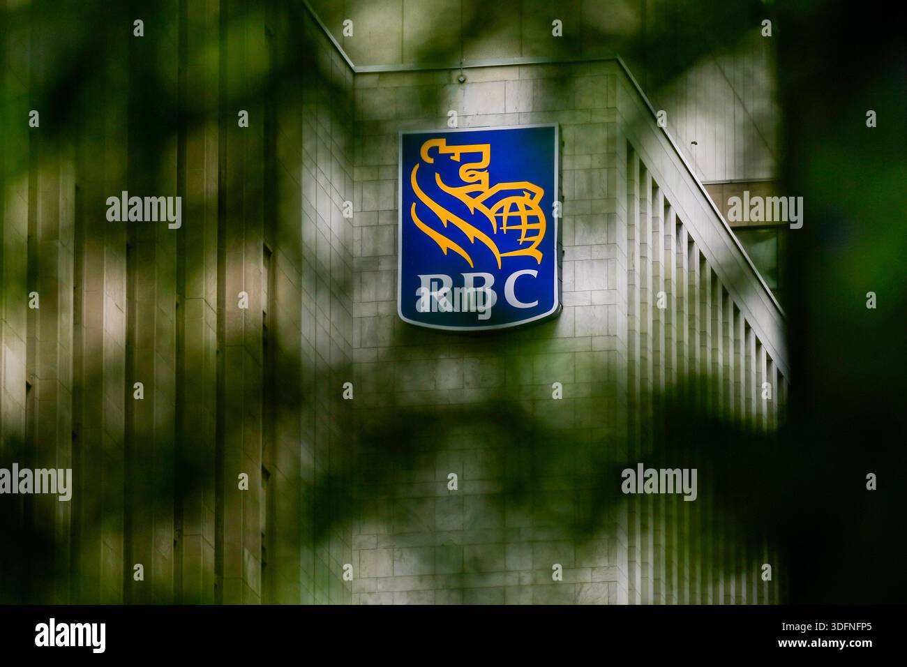 Royal Bank of Canada signage is pictured in the financial district in ...